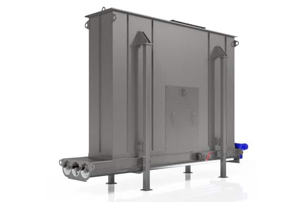 Hopper and Screw Feeder for Recycling Plastic Fluff