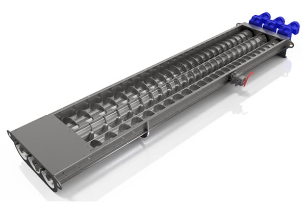 Hopper and Screw Feeder for Recycling Plastic Fluff